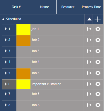 Strategies for prioritizing jobs in HMLV production scheduling